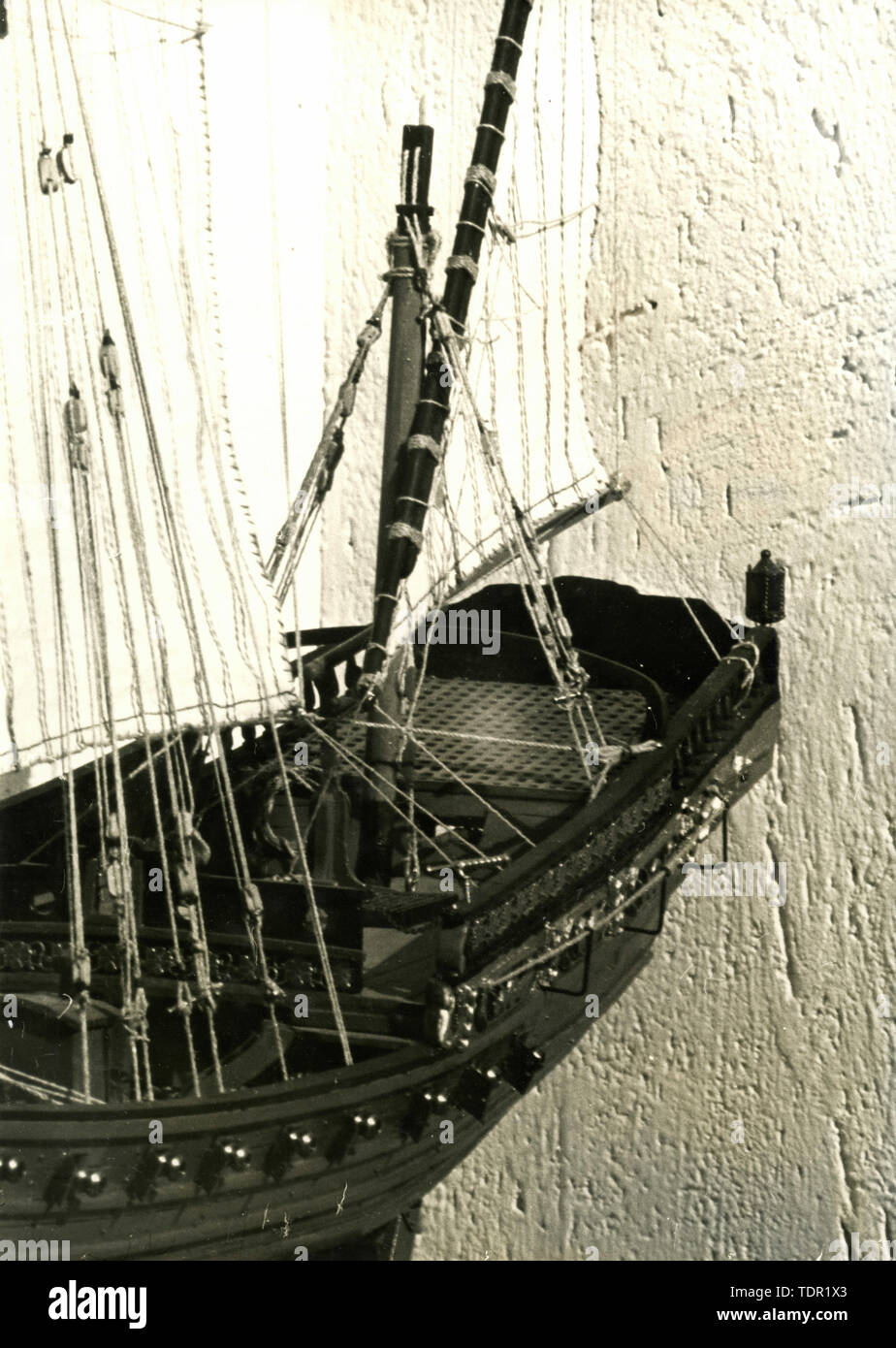 Building model ship: The French chebec Indiscreet, 1750 Stock Photo - Alamy