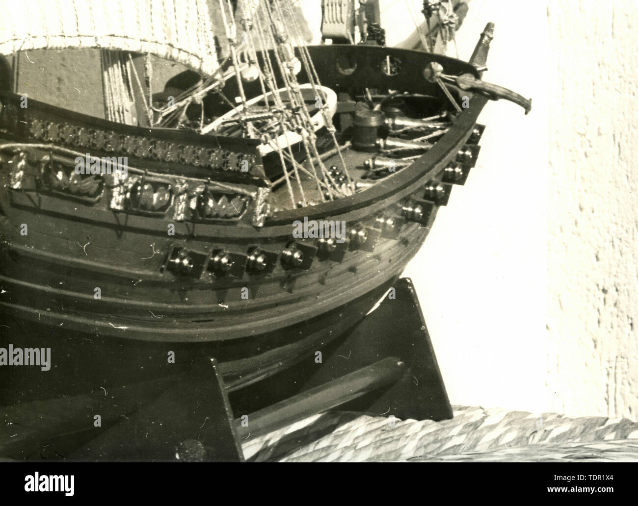 Building model ship: The French chebec Indiscreet, 1750 Stock Photo - Alamy