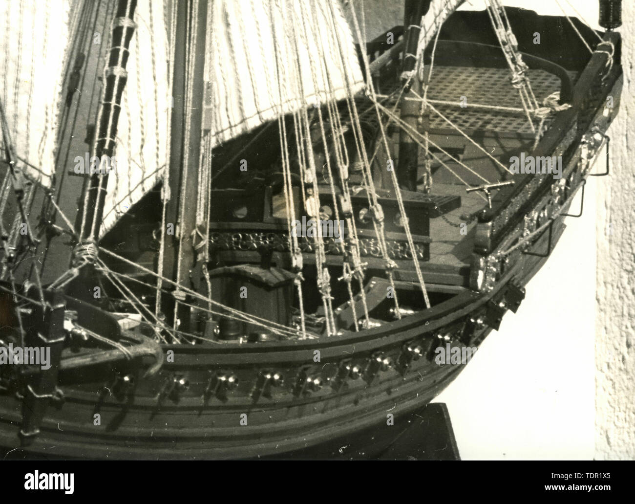 Building model ship: The French chebec Indiscreet, 1750 Stock Photo - Alamy