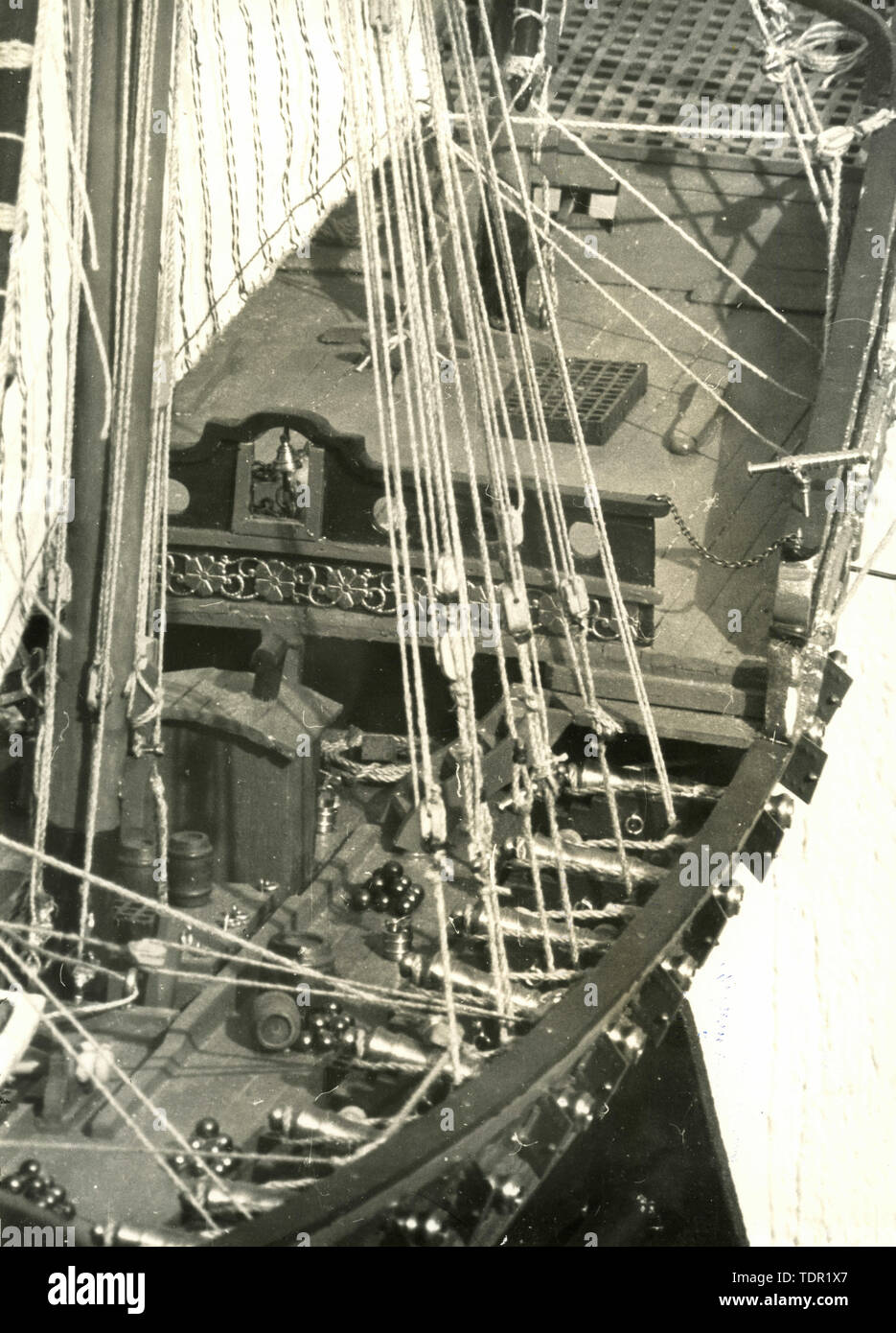 Building model ship: The French chebec Indiscreet, 1750 Stock Photo - Alamy