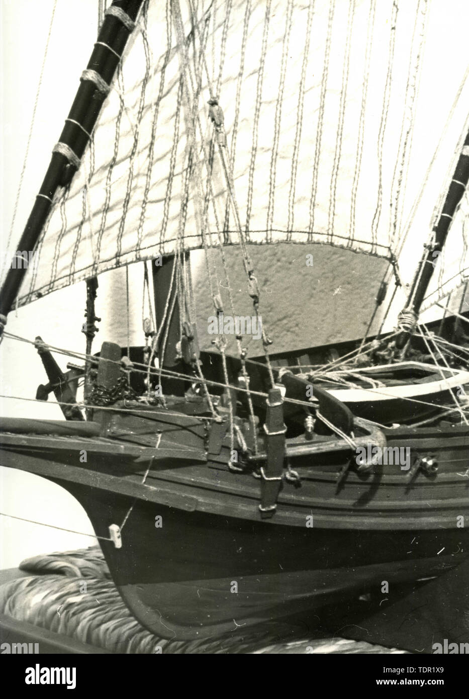 Building model ship: The French chebec Indiscreet, 1750 Stock Photo - Alamy