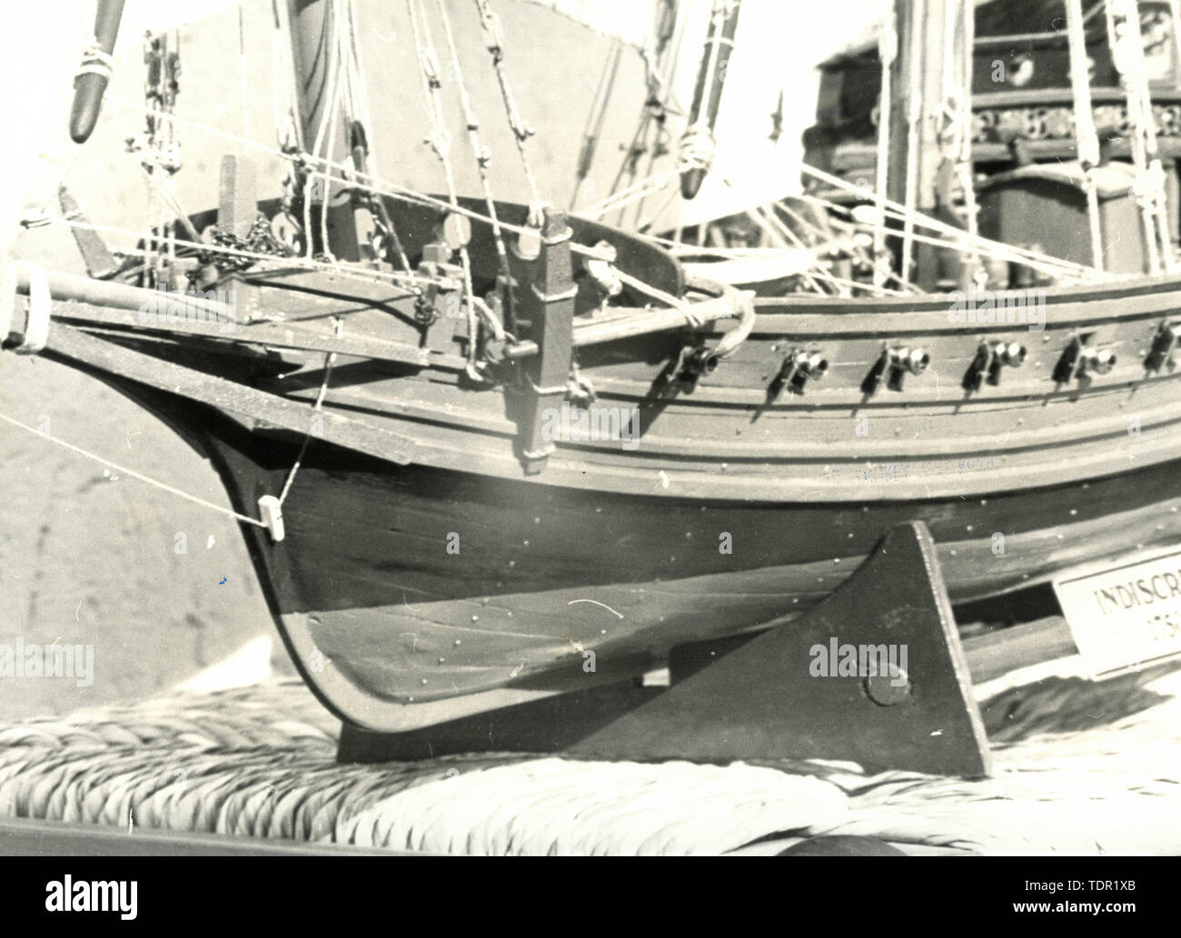 Building model ship: The French chebec Indiscreet, 1750 Stock Photo - Alamy