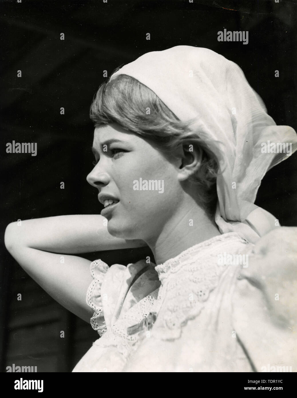 German actress Solvi Stubing with a headscarf, 1970s Stock Photo - Alamy