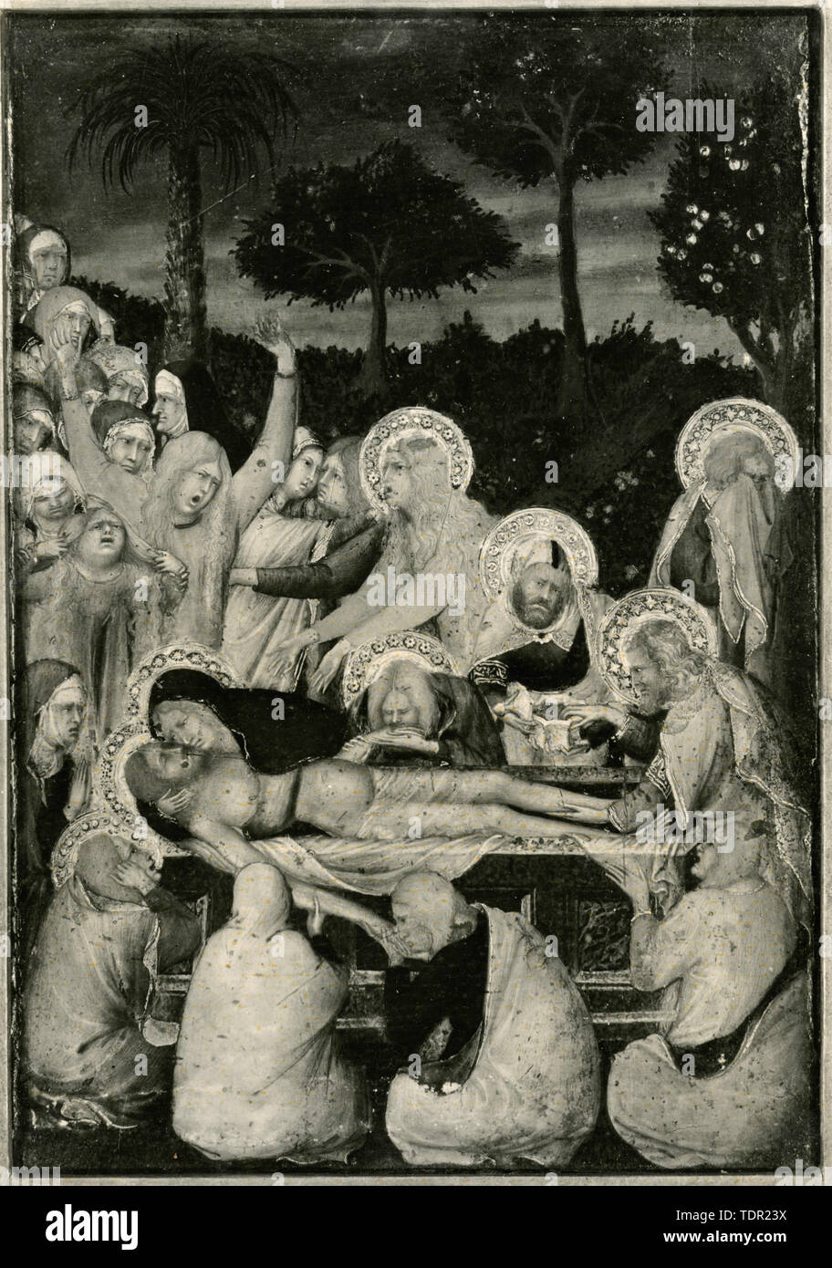 The Entombment, painting by Simone Martini Stock Photo - Alamy