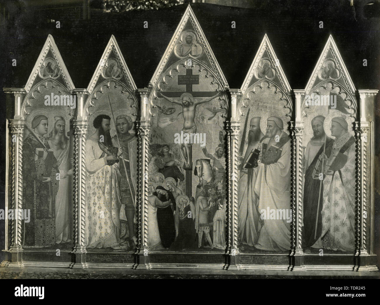 The Crucifixion With Saints Painting By Bernardo Daddi Stock Photo Alamy