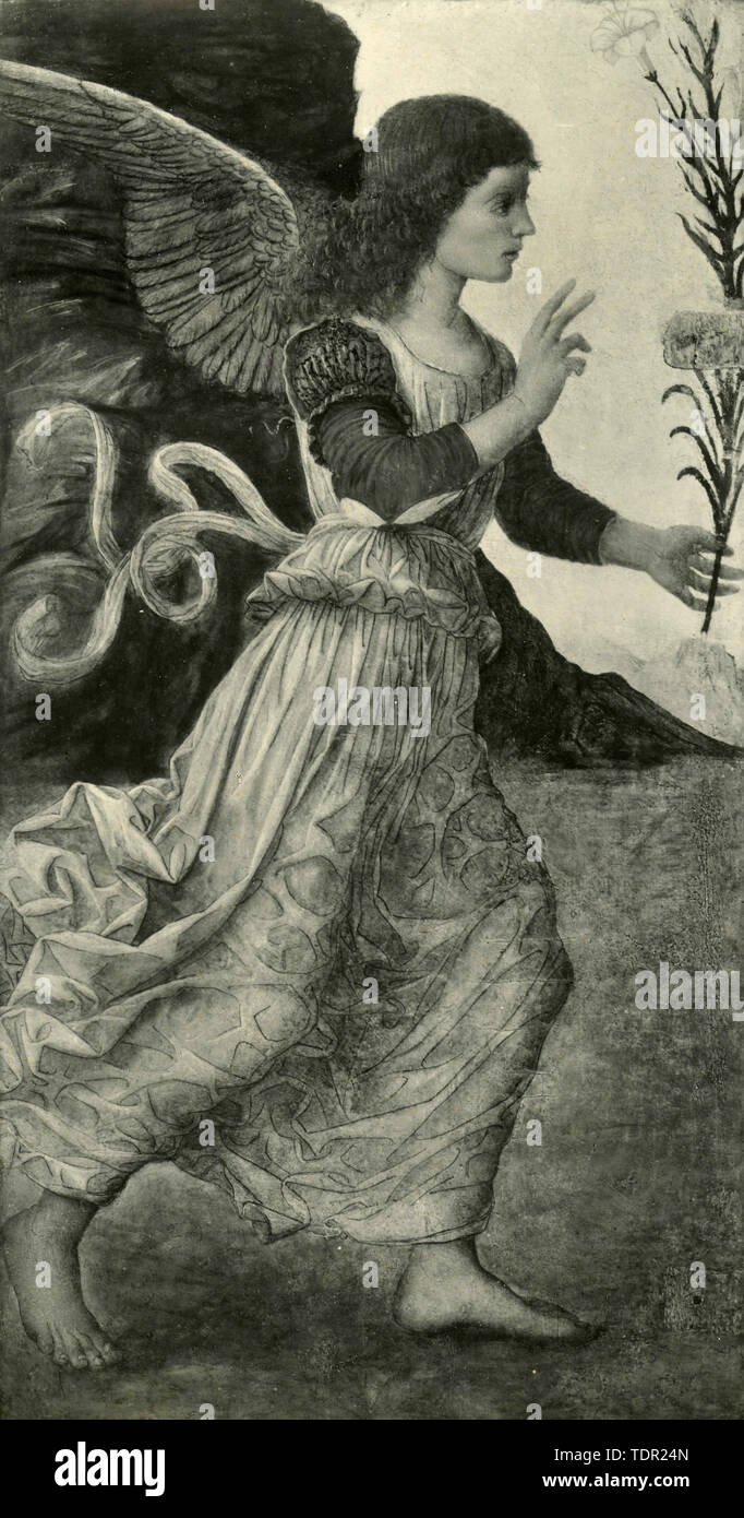 The Angel of the Annunciation, painting by Melozzo da Forlì Stock Photo - Alamy