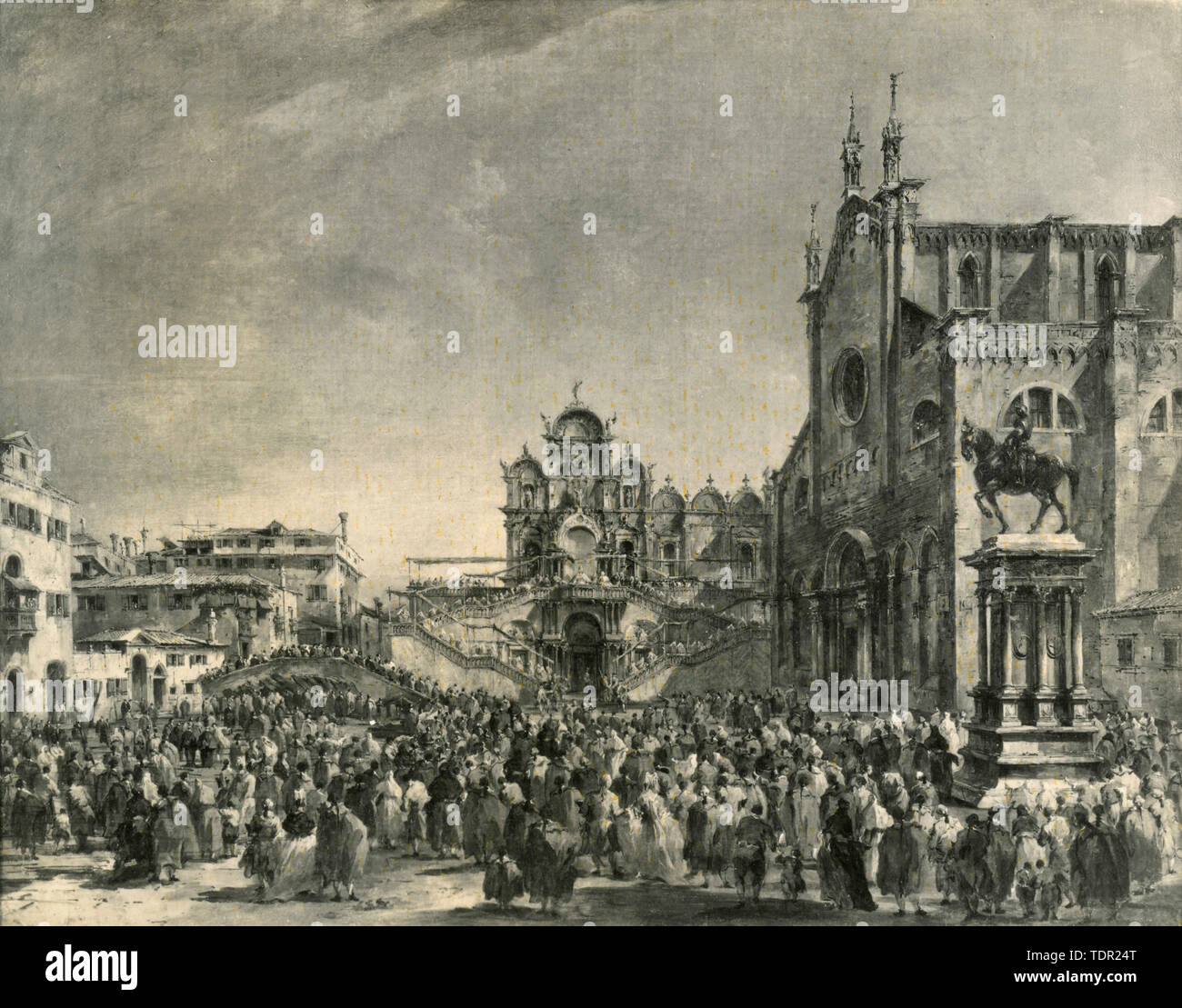 Pope Pius VI blessing the Crowd in Front of the Scuola di San Marco ...