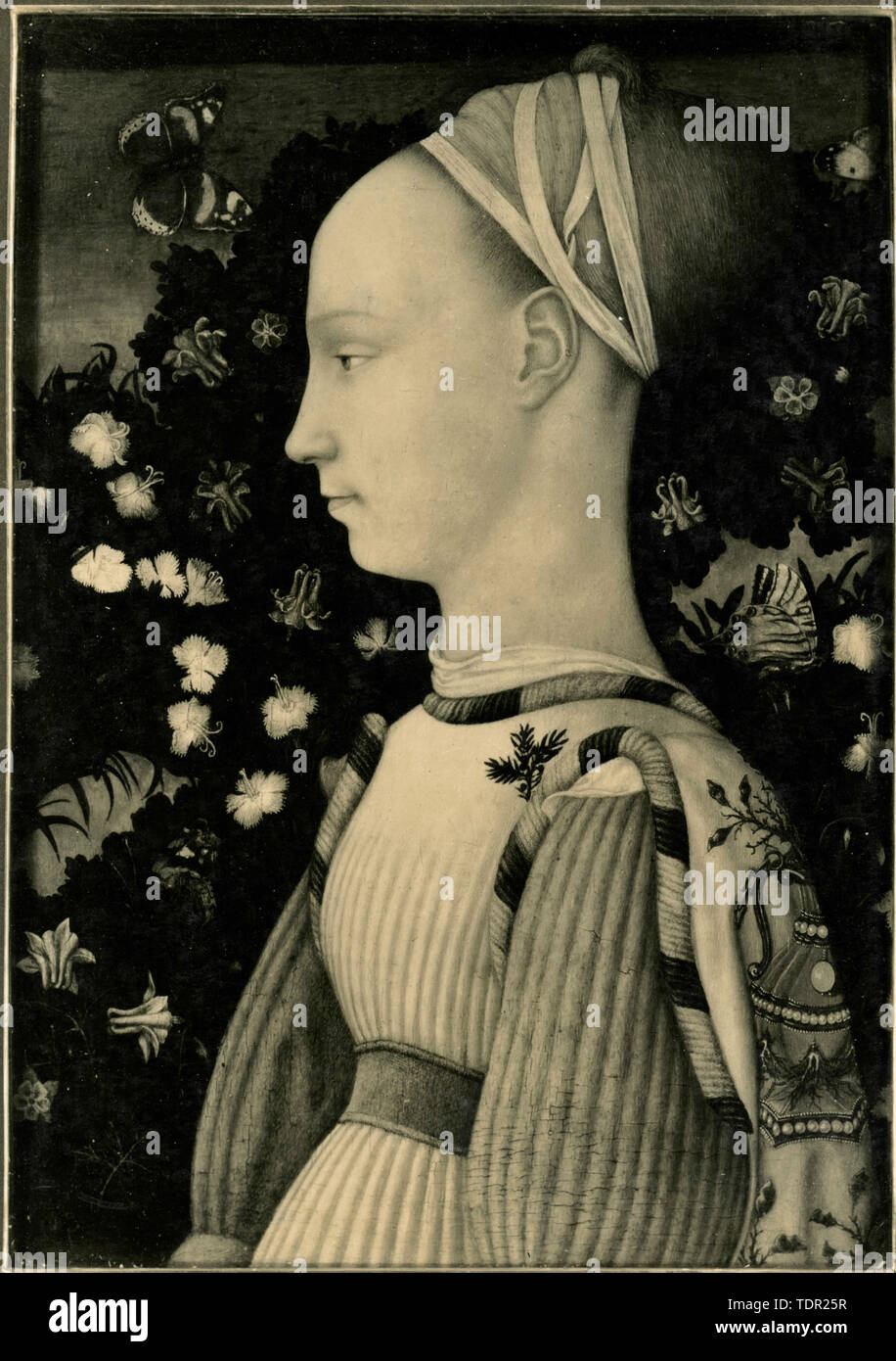 A Princess of the House of Este, painting by Antonio Pisano AKA ...
