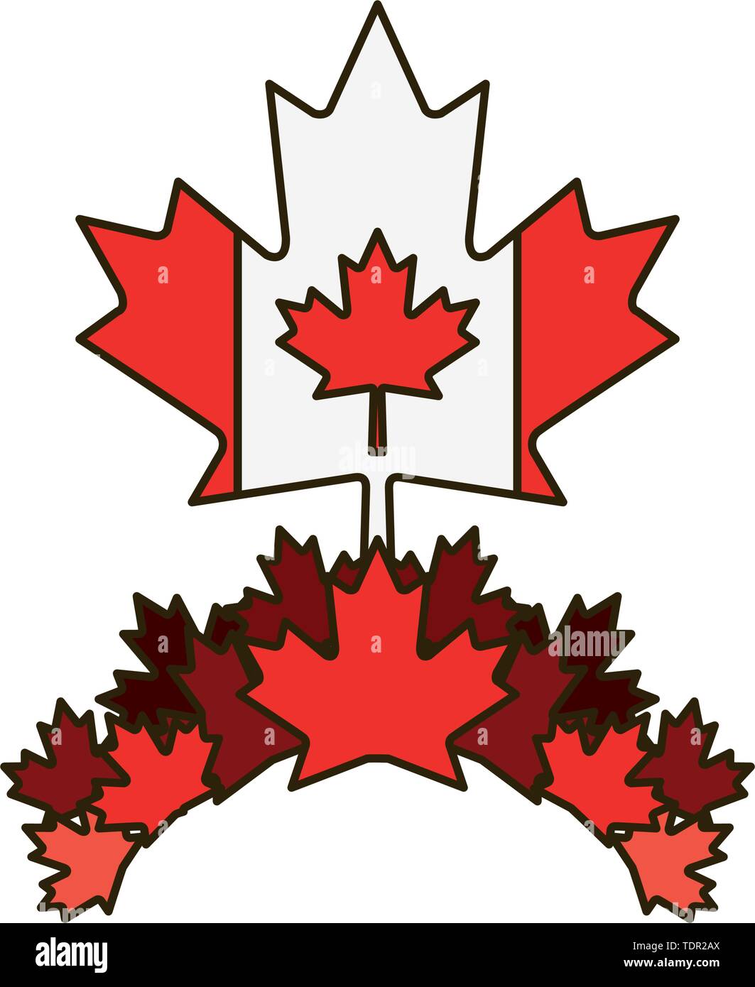 Maple leaf flag and canada symbol design Stock Vector Image & Art - Alamy