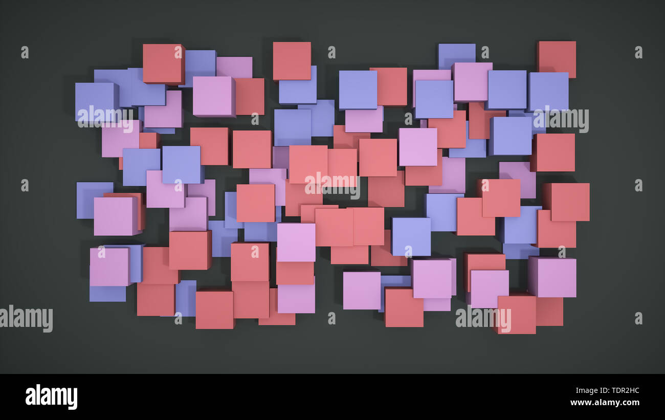 Three-dimensional geometric cube background material Stock Photo - Alamy