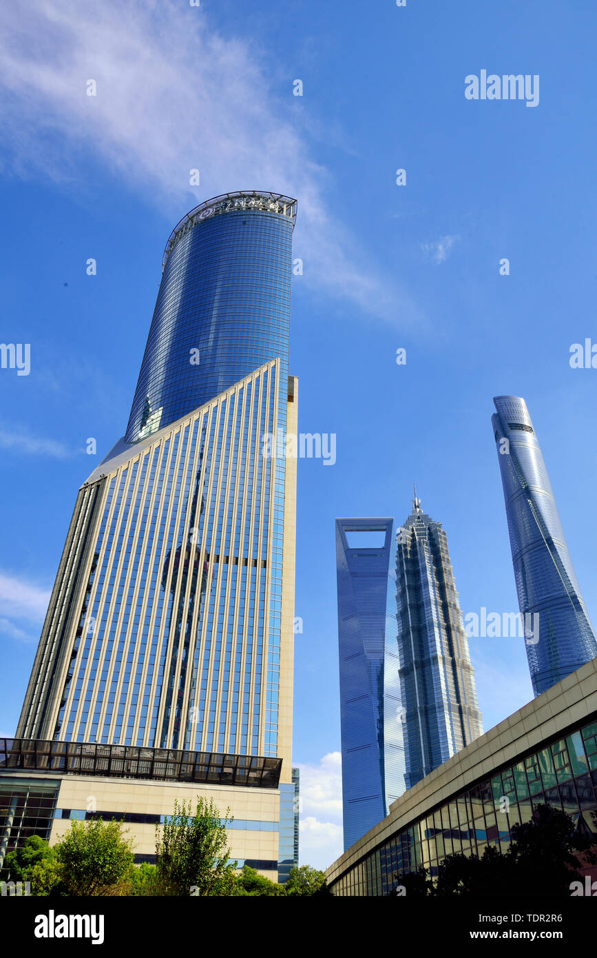 Modern Architecture of Pudong Financial and Trade Zone Stock Photo - Alamy