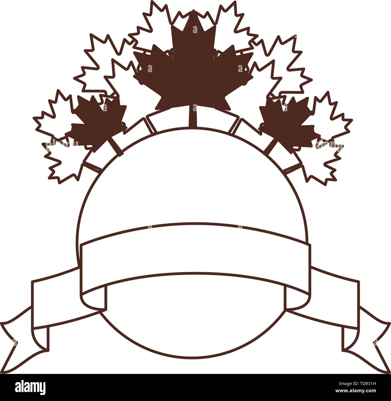 Maple leaf ribbon and Canada design Stock Vector Image & Art - Alamy