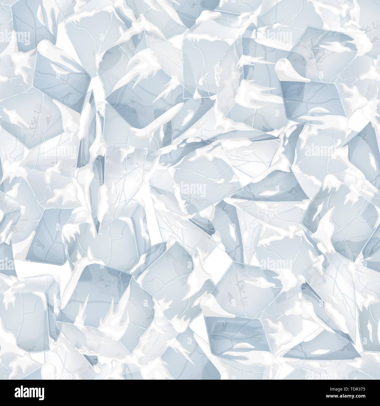 Ice and snow surface. Seamless pattern background. Vector illustration ...