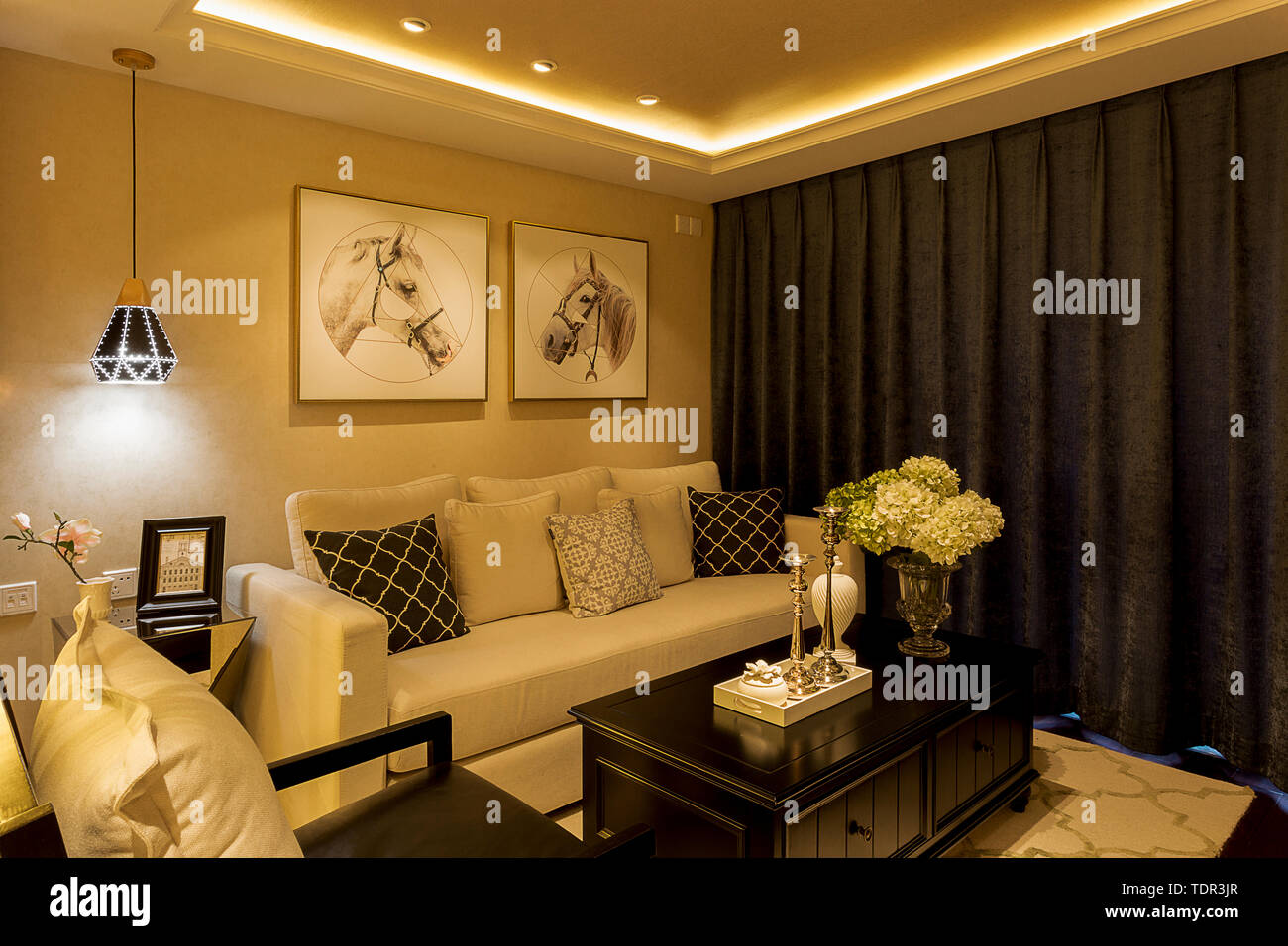 Interior design sample room contact V letter: Cheng730 Stock Photo - Alamy