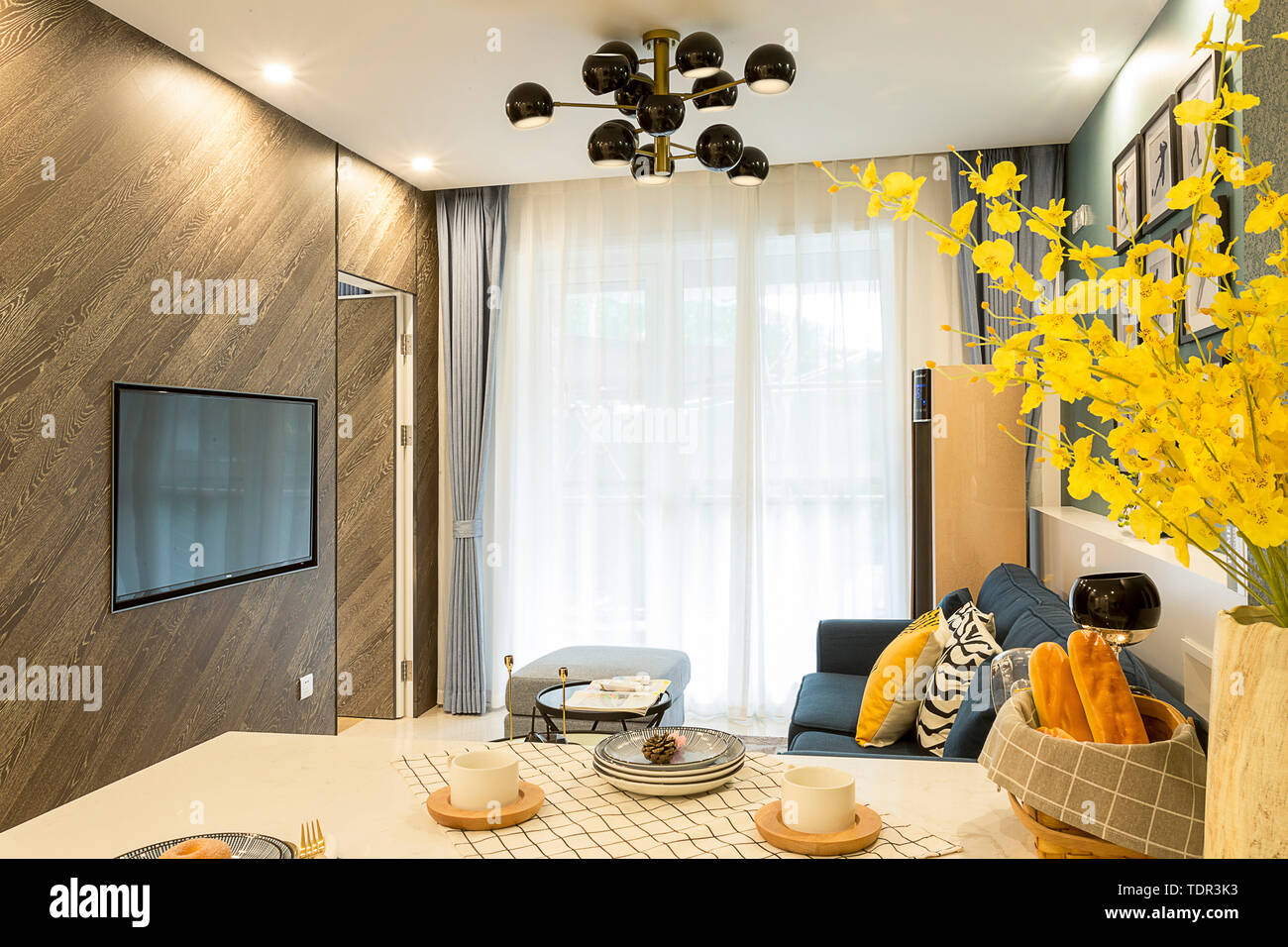 Interior design sample room contact V letter: Cheng730 Stock Photo - Alamy