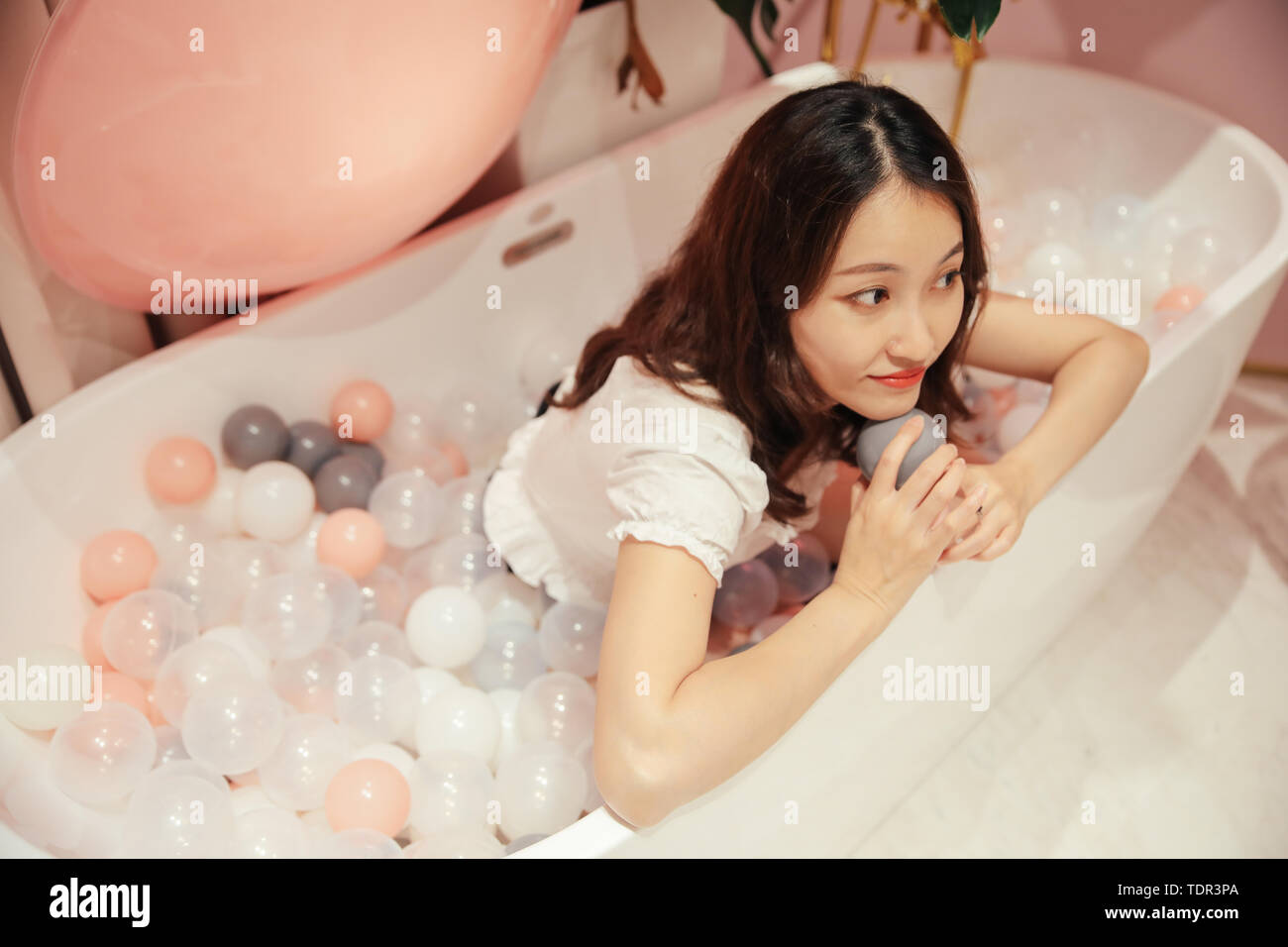 Indoor fashion female portrait Stock Photo - Alamy