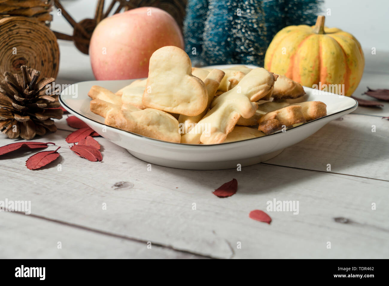 Handmade biscuits with light color background Stock Photo - Alamy