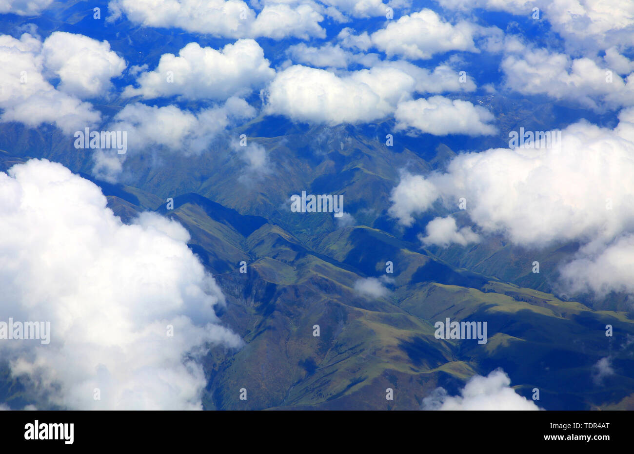 Aerial photography of the snowy plateau Stock Photo - Alamy