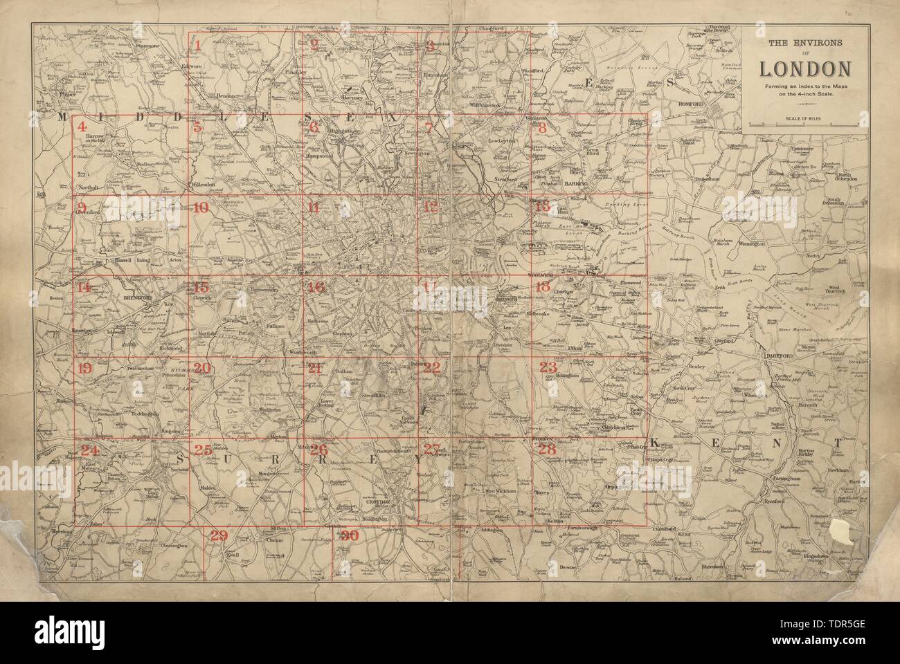 Old maps of london 1900 hi-res stock photography and images - Alamy