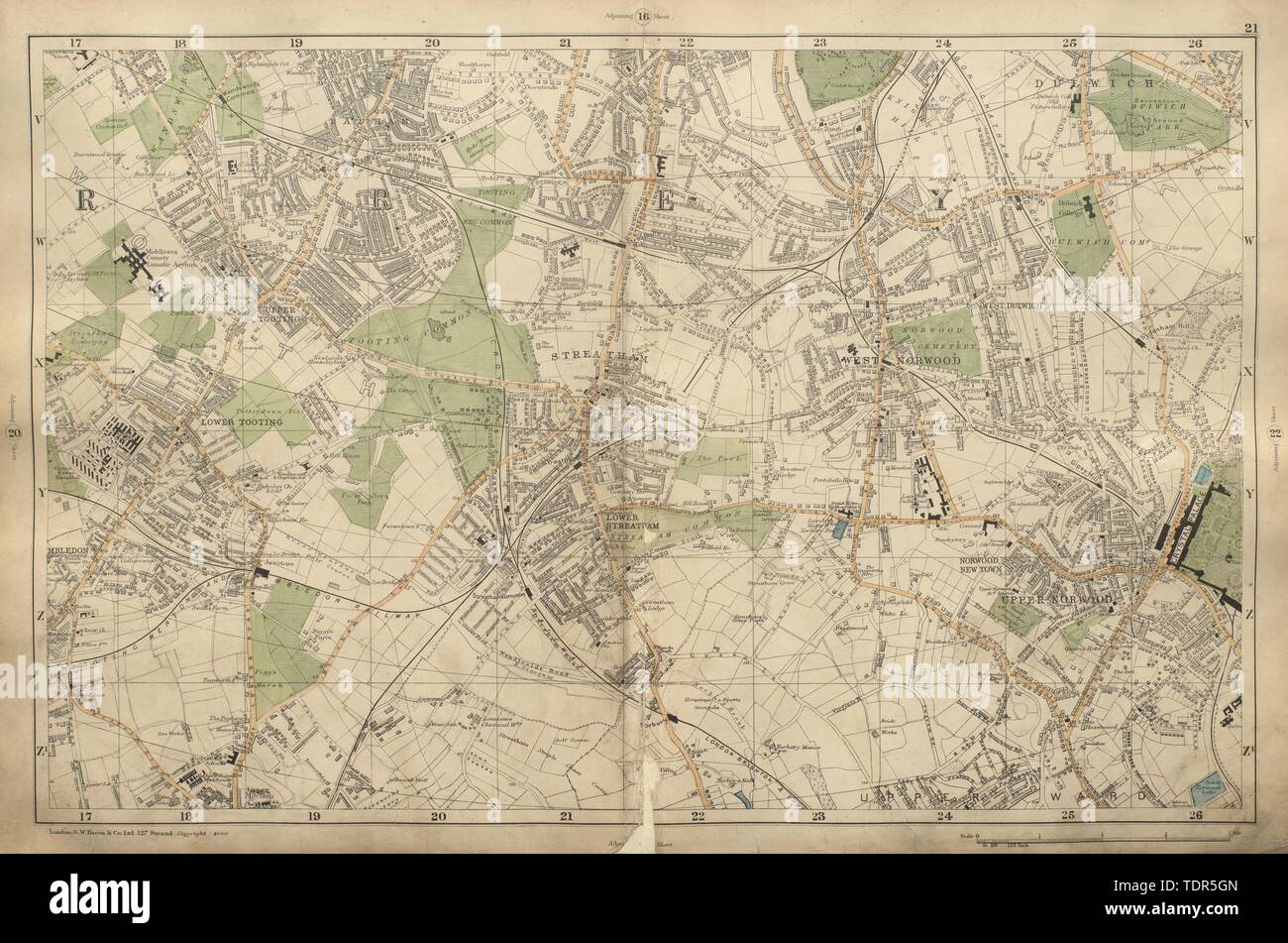 London street map 1900 hi-res stock photography and images - Alamy