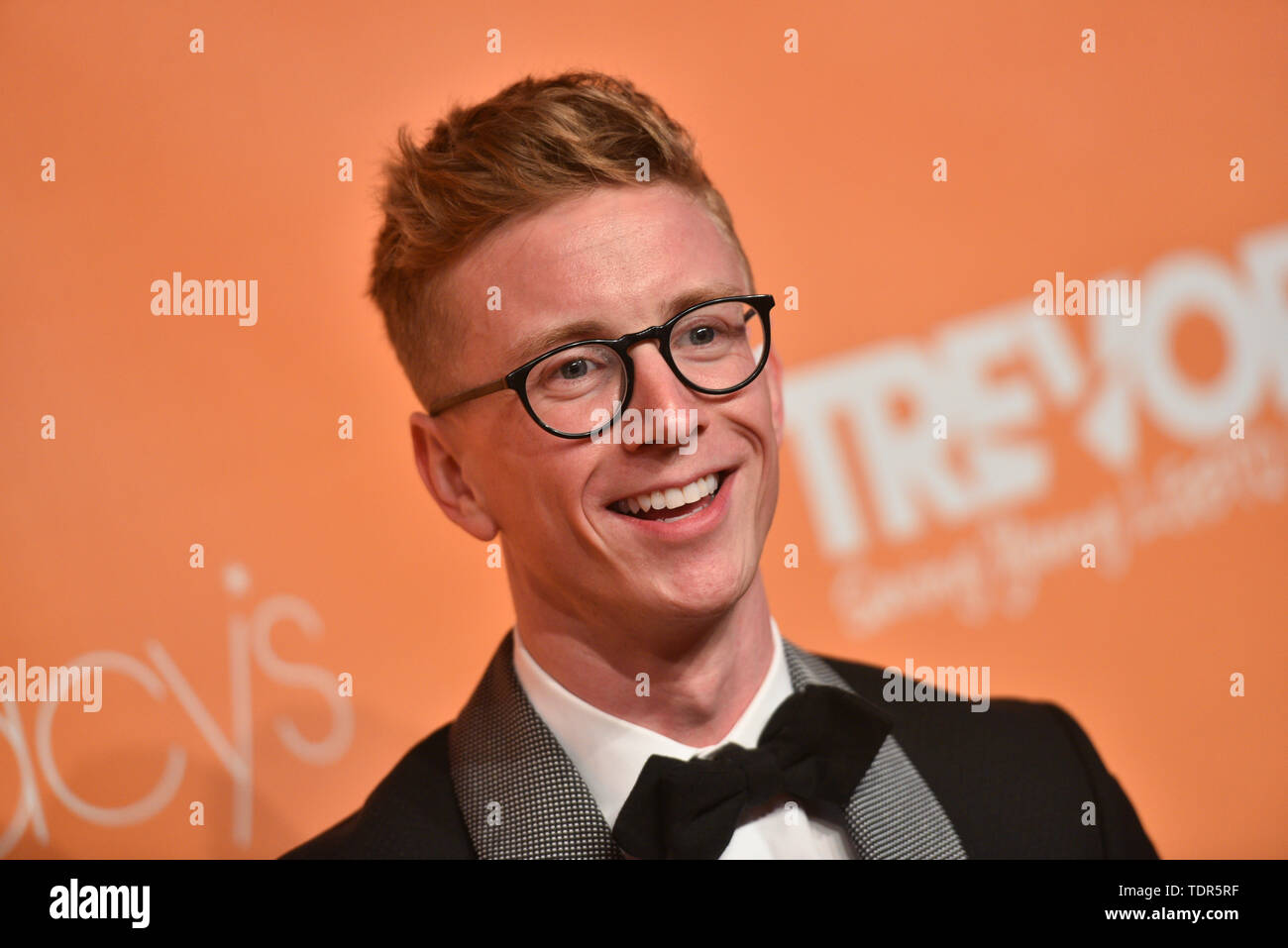 Tyler Oakley attends the 2019 TrevorLIVE New York Gala at Cipriani Wall ...