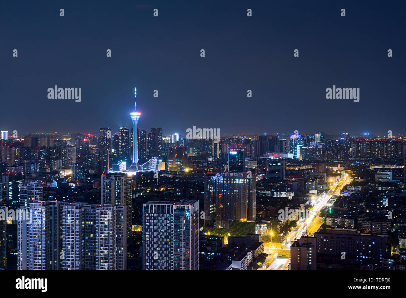 Chengdu Night Scene Stock Photo - Alamy