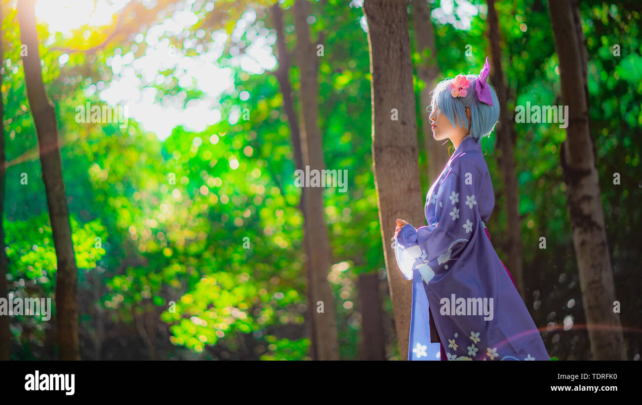 Anime's alien life from scratch, the rum maid Stock Photo - Alamy