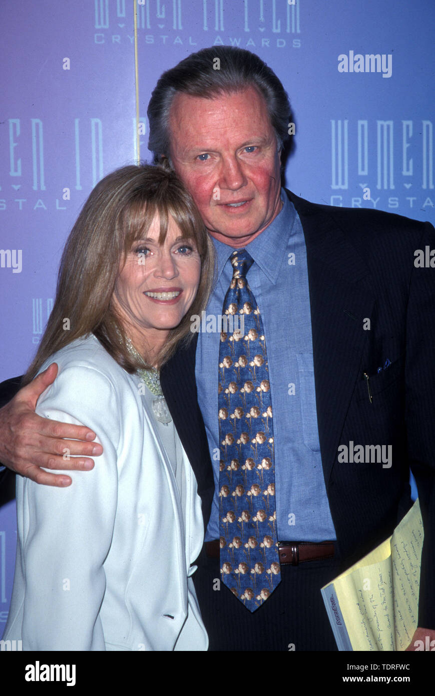 Jun 11, 1999; Los Angeles, CA, USA; Actress JANE FONDA with JON VOIGHT ...