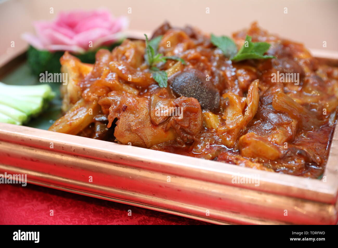 Braised beef hoof Stock Photo - Alamy