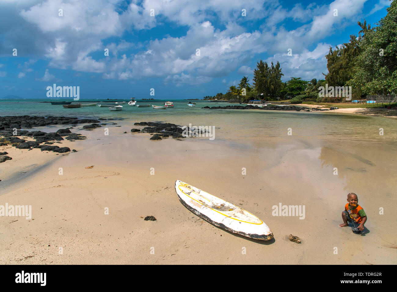 A view of the seaside in Mauritius Stock Photo - Alamy