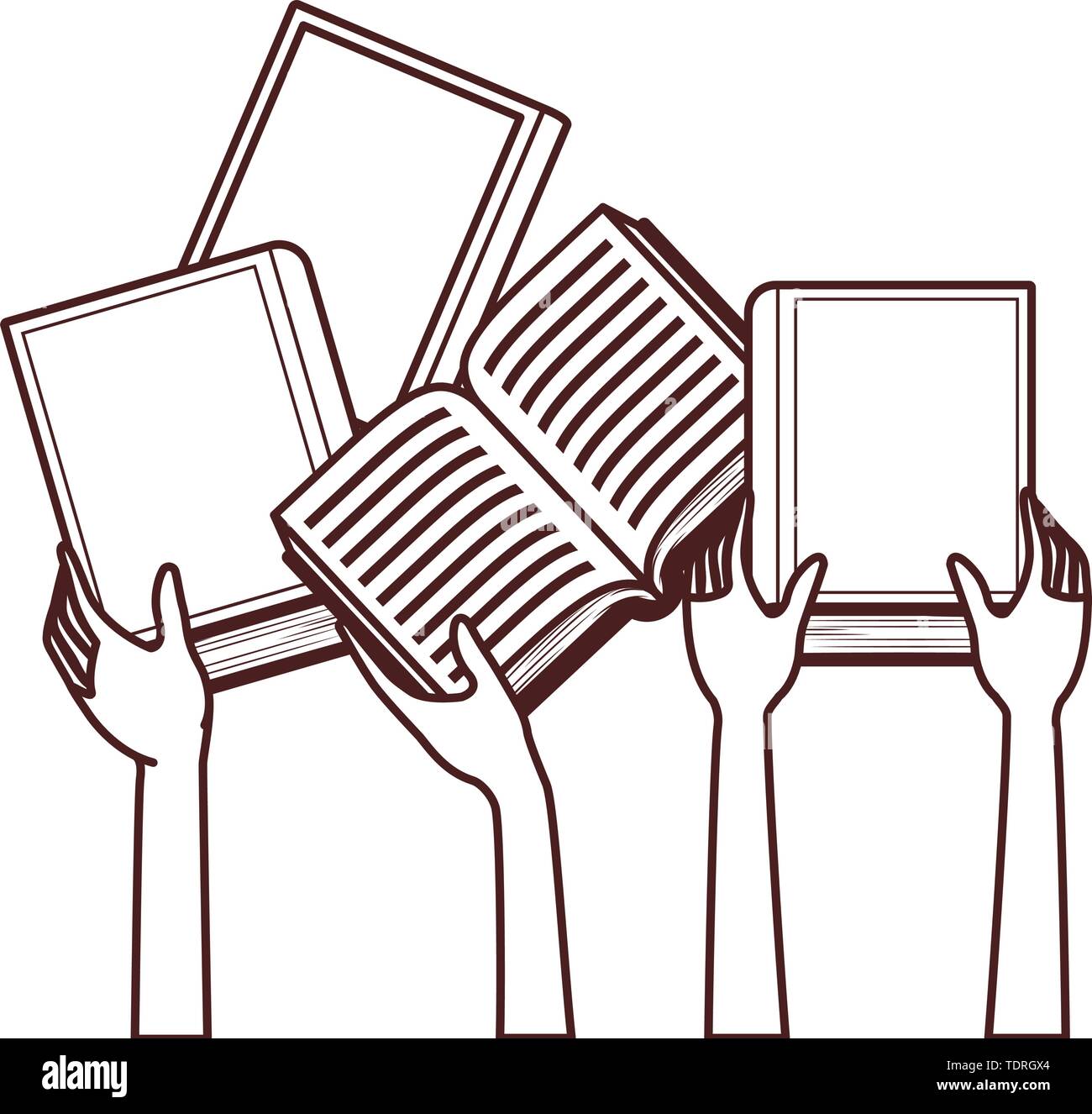 Group of books and banner pennant design Stock Vector Image & Art - Alamy