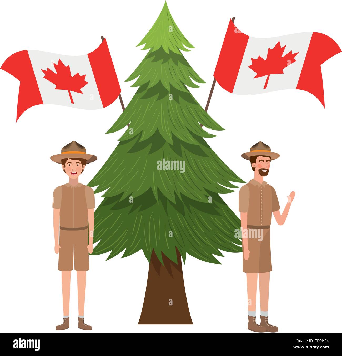 Cartoon illustration boy park ranger Cut Out Stock Images & Pictures ...