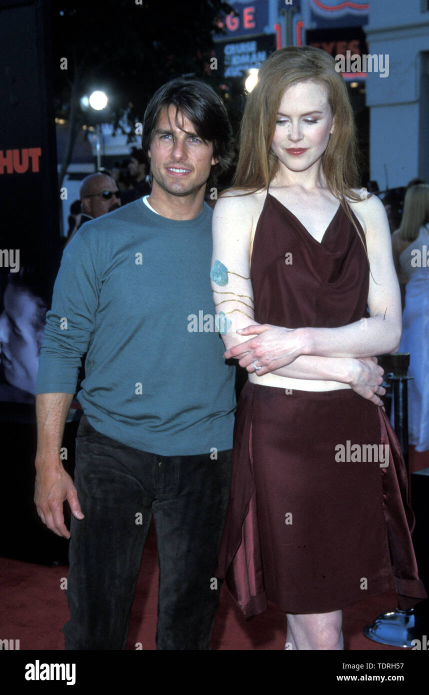 Jul 13, 1999; Los Angeles, CA, USA; Actors TOM CRUISE & NICOLE KIDMAN ...