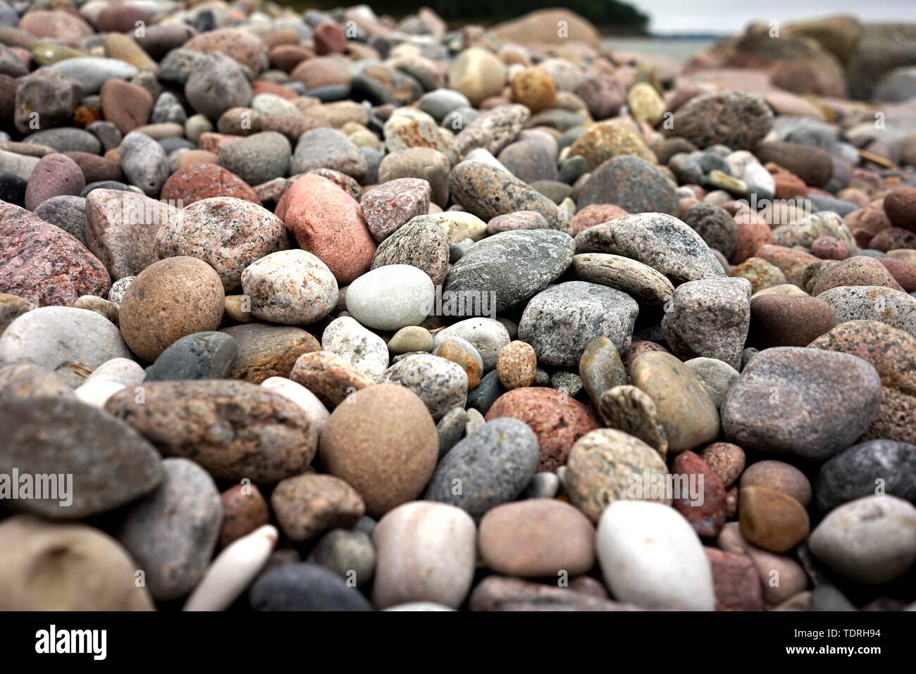 Decorative Round Stones, Abstract Smooth Round Pebbles on a Beach ...