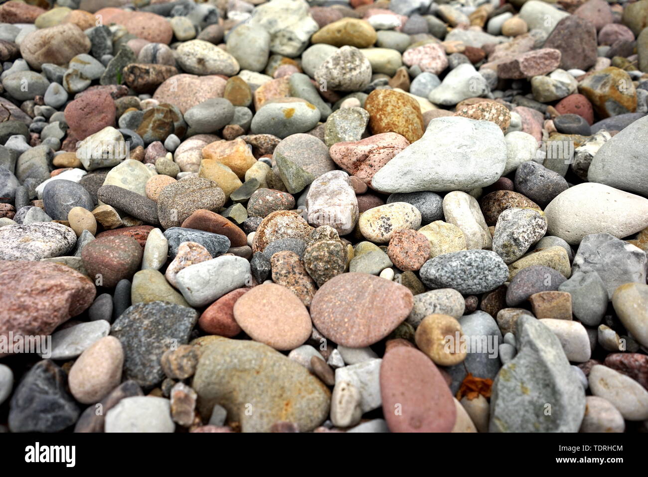 Decorative Round Stones, Abstract Smooth Round Pebbles on a Beach ...
