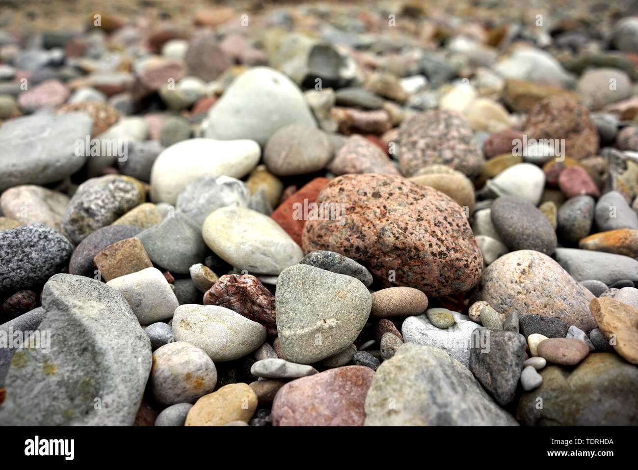 Decorative Round Stones, Abstract Smooth Round Pebbles on a Beach ...