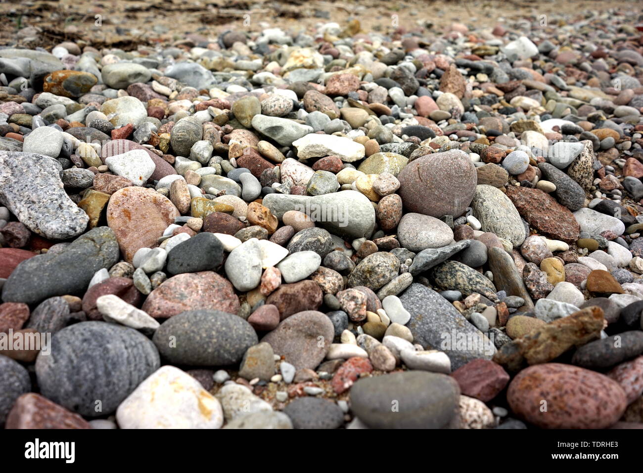 Decorative Round Stones, Abstract Smooth Round Pebbles on a Beach ...