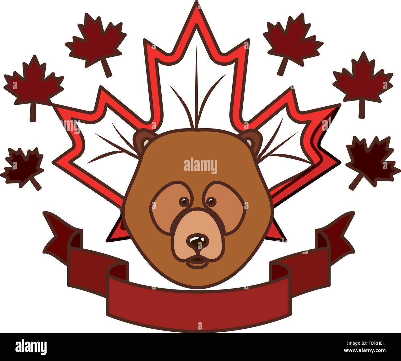Bear forest animal of canada design Stock Vector Image & Art - Alamy