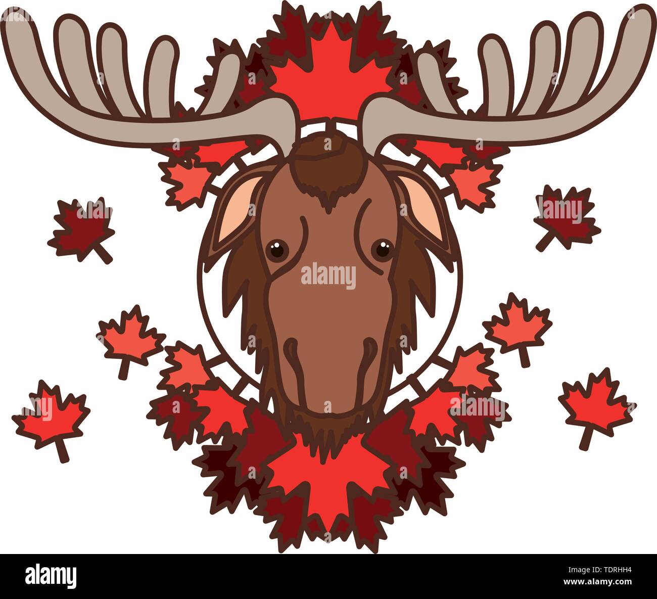 Moose forest animal of canada design Stock Vector Image & Art - Alamy