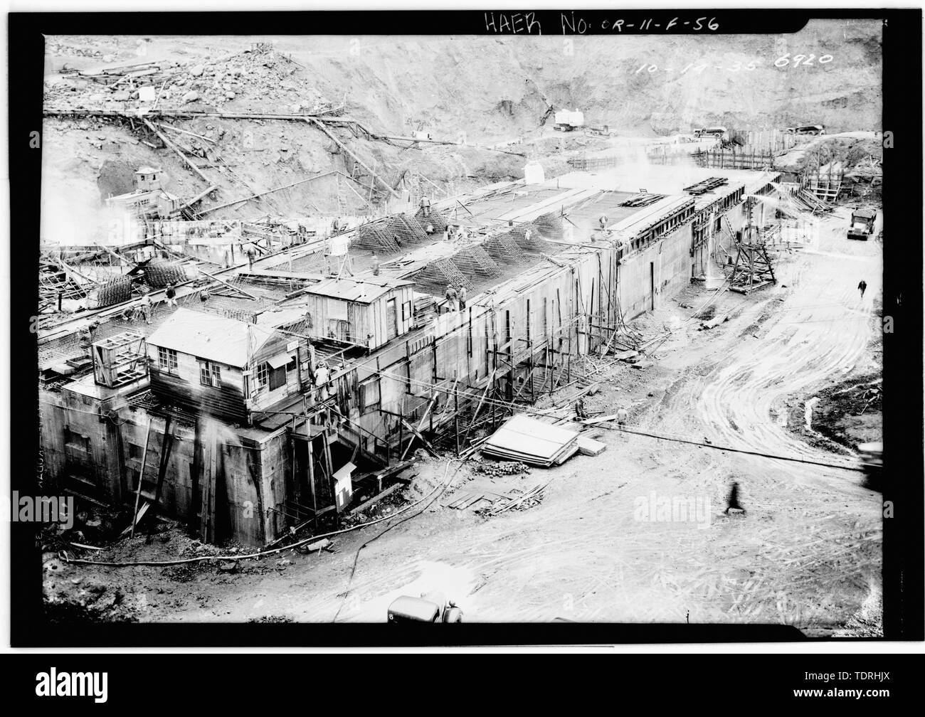 photographer unknown 14 October 1935 CONCRETE BLOCKS OF SOUTH HALF OF ...