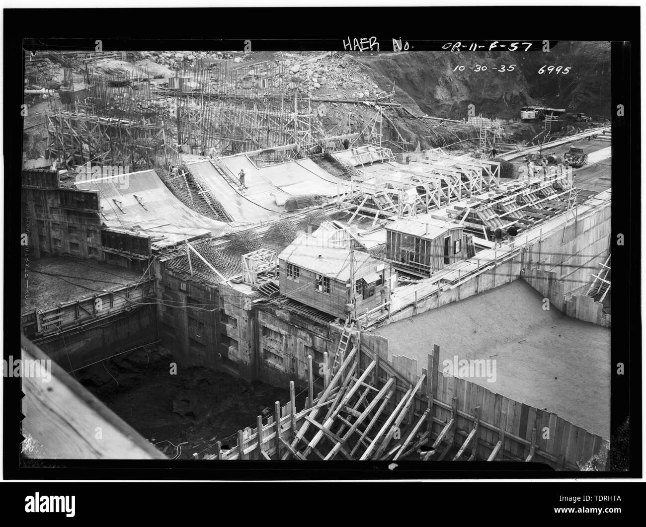 photographer unknown 30 October 1935 PIERS RISING FROM CONCRETE DECK ...