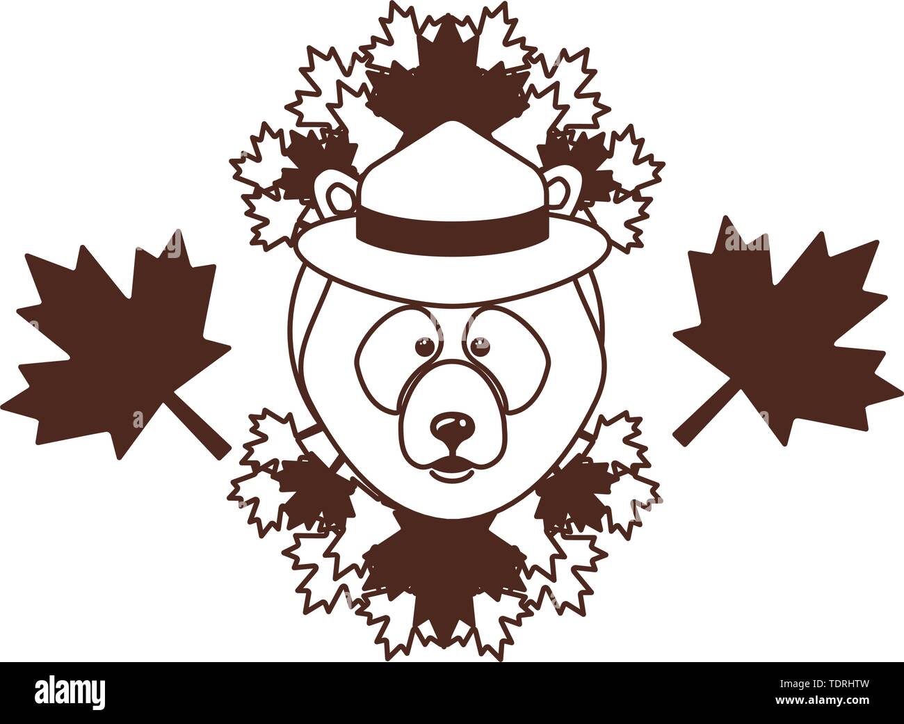 Bear forest animal of canada design Stock Vector Image & Art - Alamy