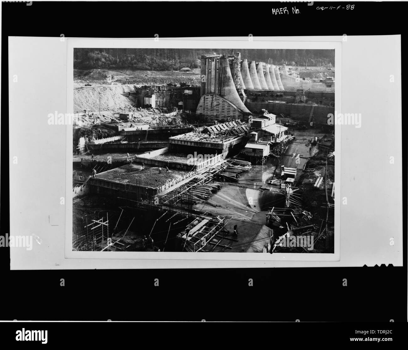 photographer unknown undated DOWNSTREAM VIEW OF CONSTRUCTION ON NORTH ...