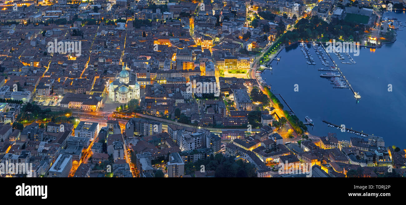 Como - The city with the Cathedral and lake Como Stock Photo - Alamy
