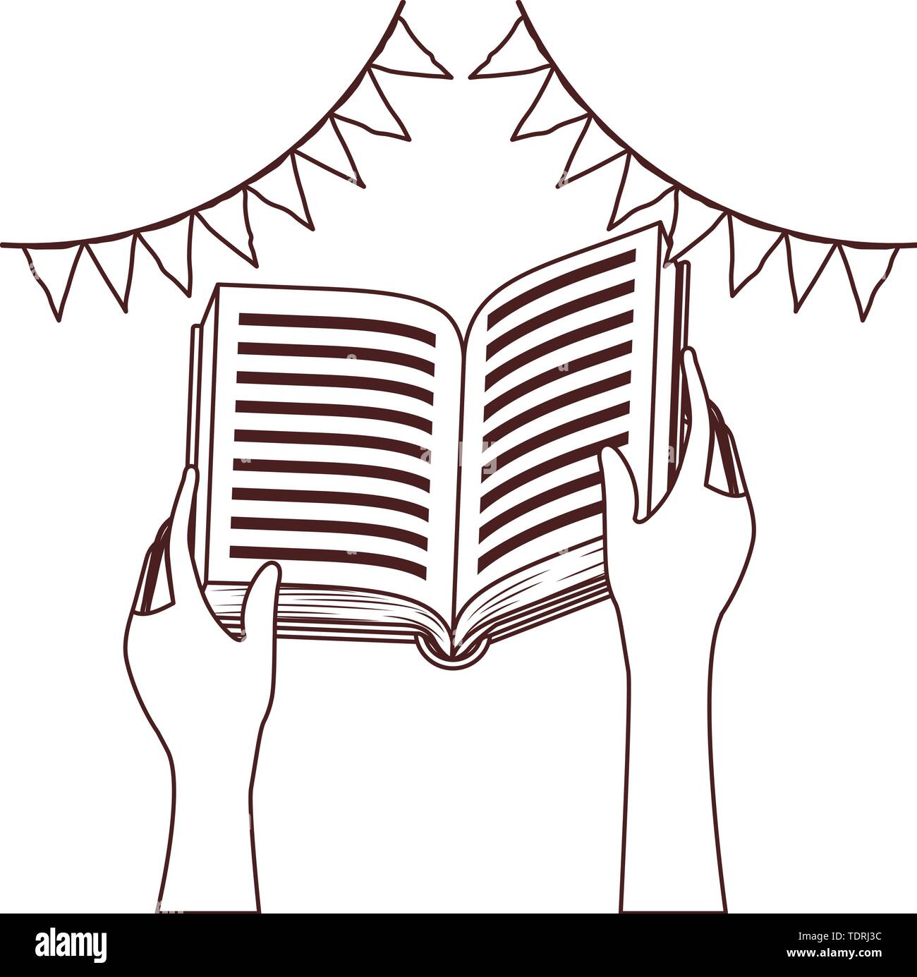 Group of books and banner pennant design Stock Vector Image & Art - Alamy