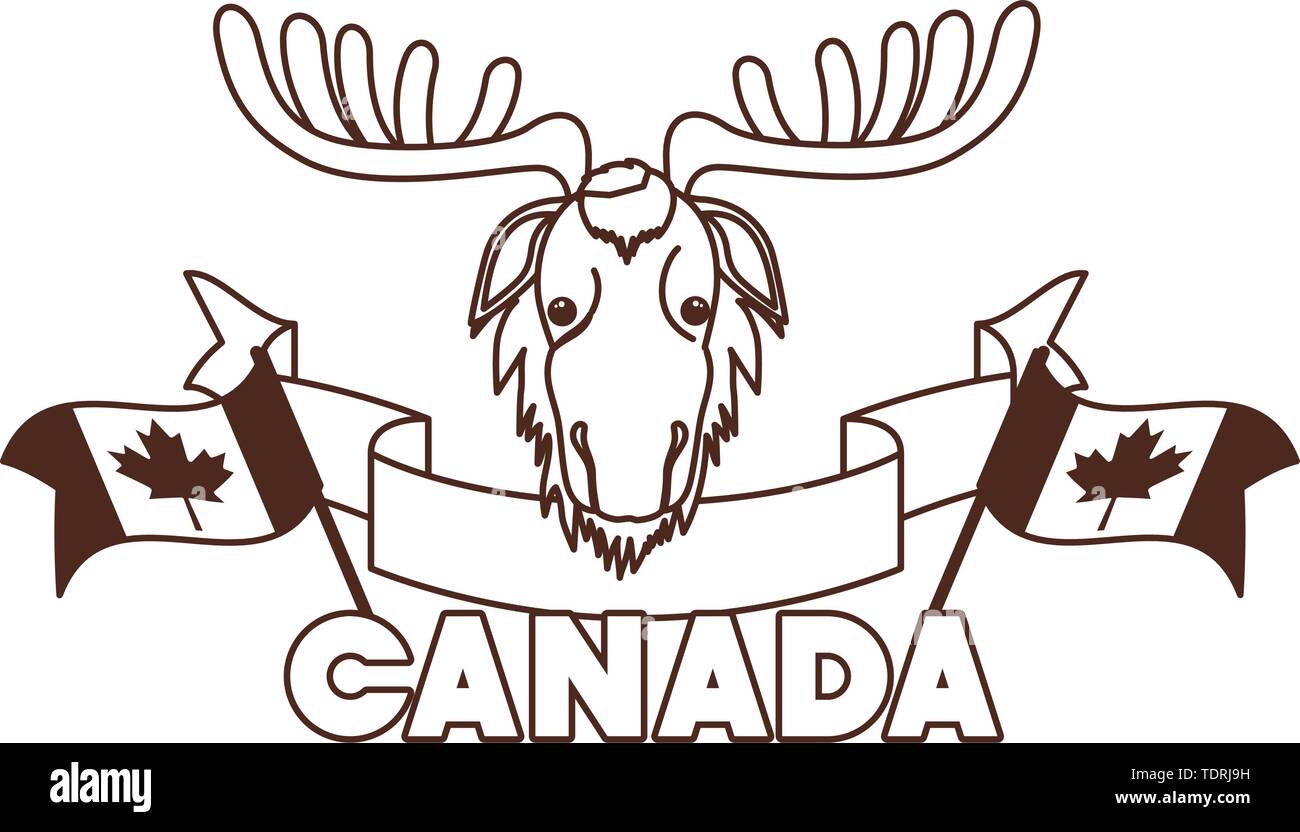 Moose forest animal of canada design Stock Vector Image & Art - Alamy