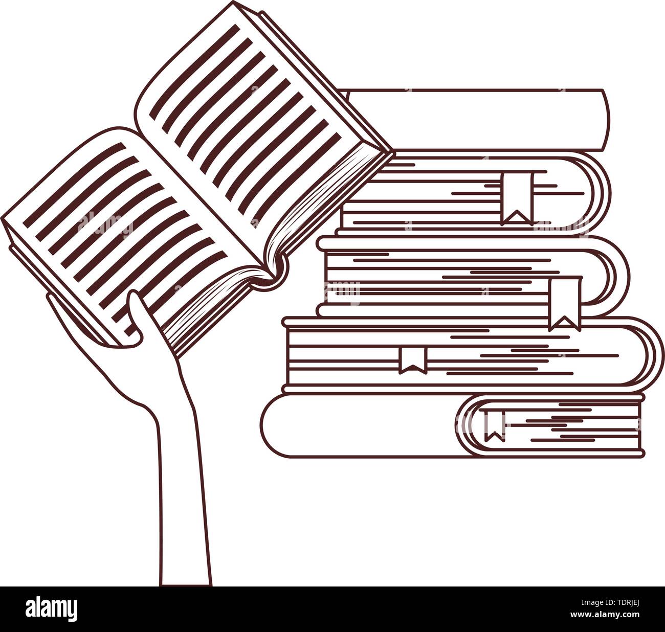 Group of books and banner pennant design Stock Vector Image & Art - Alamy