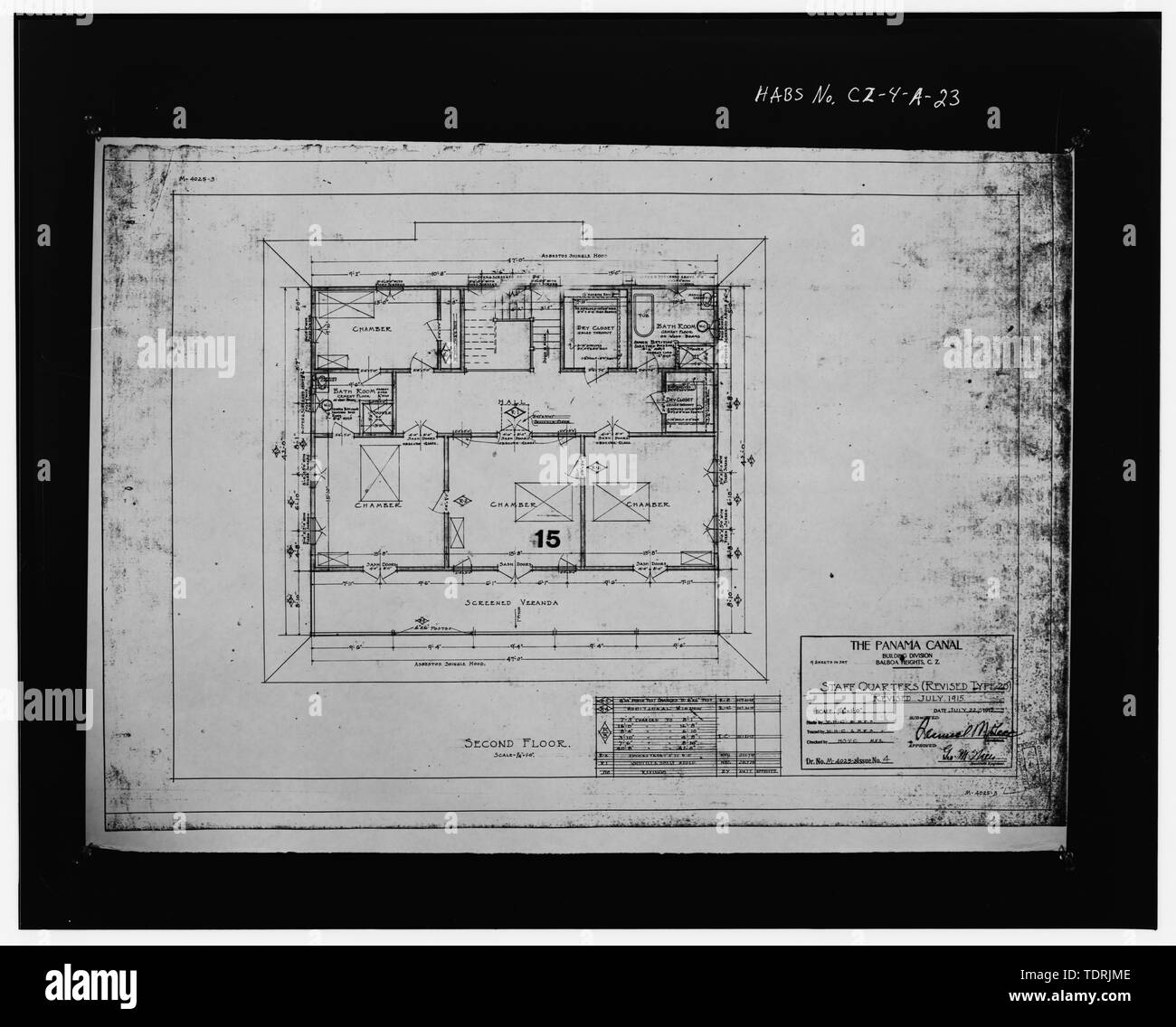 Photographic copy of architectural drawing (original drawing located at ...