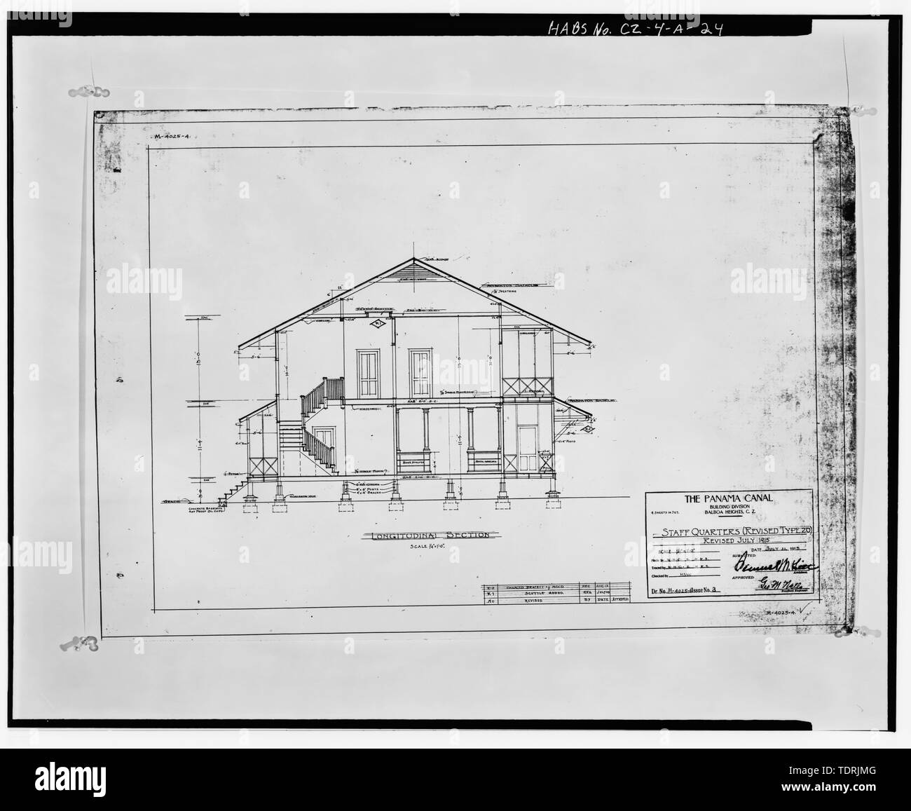 Photographic copy of architectural drawing (original drawing located at ...