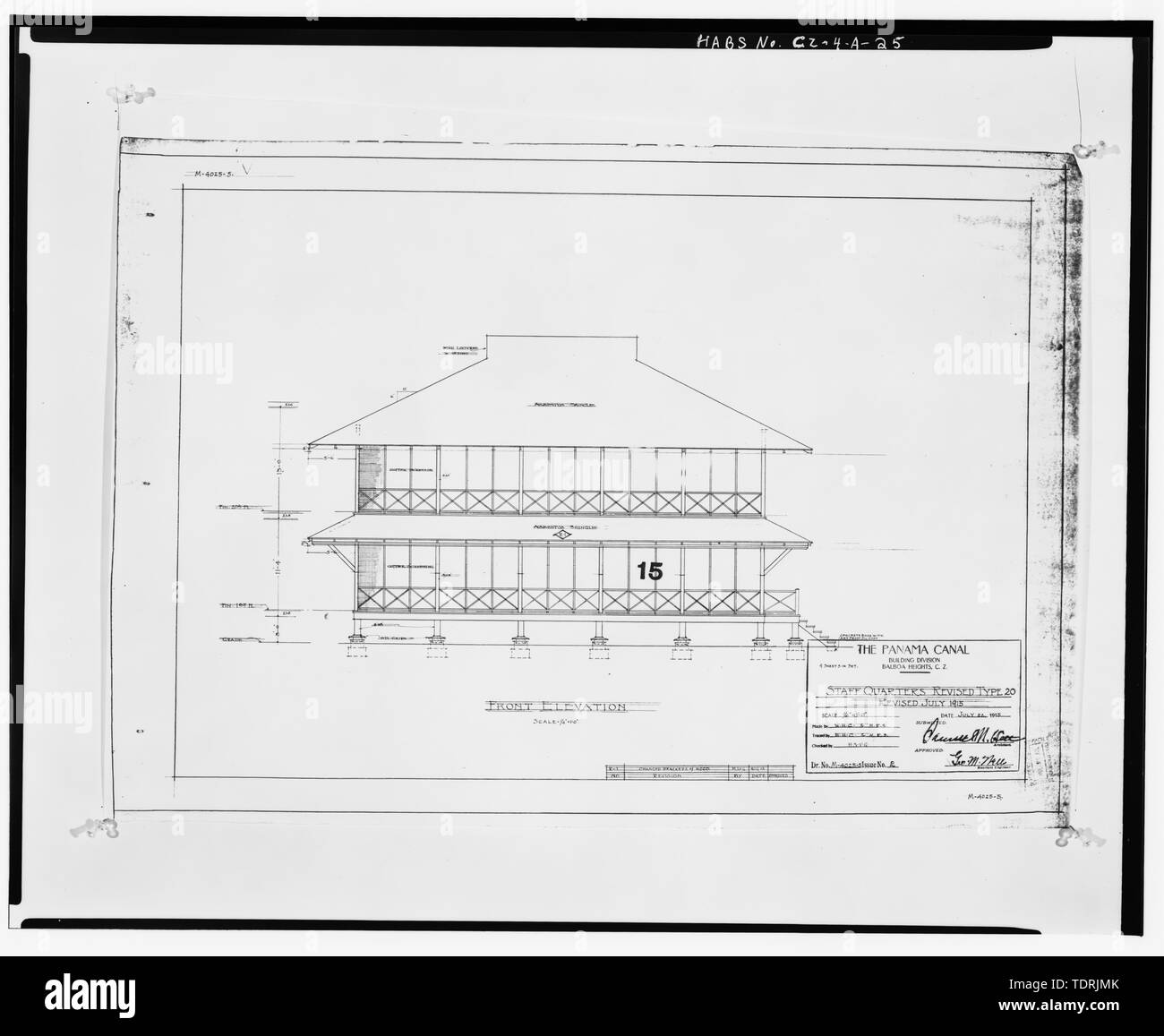Photographic copy of architectural drawing (original drawing located at ...